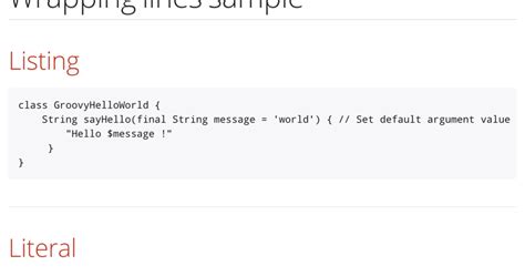Awesome Asciidoctor Dont Wrap Lines In All Listing Or Literal Blocks