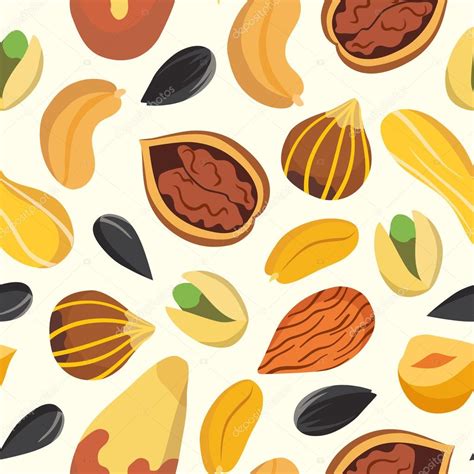 Nuts Seamless Pattern Stock Vector By ©coffeee In 95733094