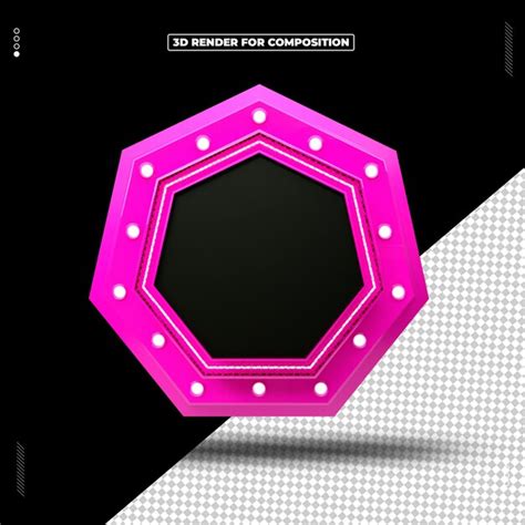 Premium Psd 3d Render Object Light Panel