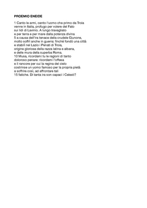 Traduzione Del Proemio Delleneide Docsity