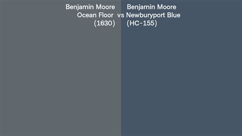 Benjamin Moore Ocean Floor Vs Newburyport Blue Side By Side Comparison