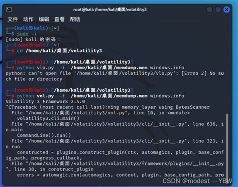 小白学习，在kali里面用volatility3，一步一步细致操作，解决问题。建议电子取证选手好好看看。 kali volatility3 csdn博客