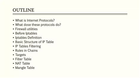 IP Tables And Filtering PPTX