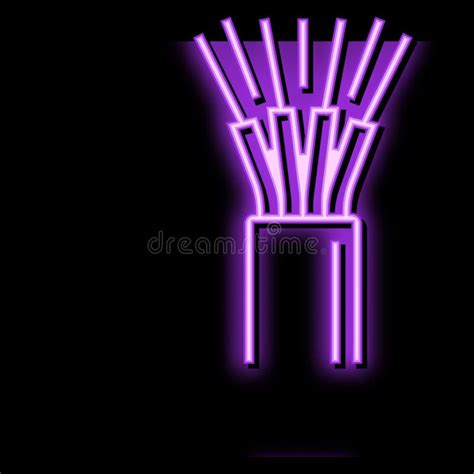 Phone Wire Cable Neon Glow Icon Illustration Stock Vector