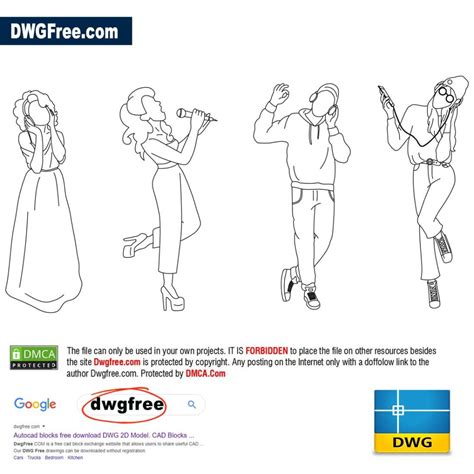 People CAD Blocks Free Download DWG Drawing FREE