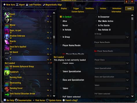 Auras Loading When They Should Not · Issue 2998 · Weakaurasweakauras2