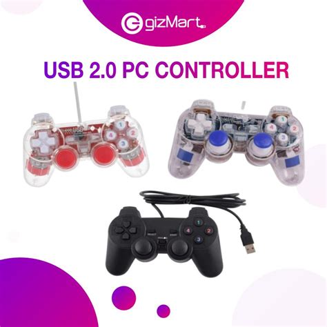 Usb 2 0 Duo Shock Single Gamepad Pc Controller With 2 Meter Cable Ew702 Shopee Philippines