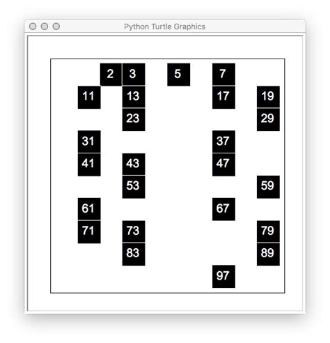 Python Creating Grid Based On Prime Numbers Stack Overflow