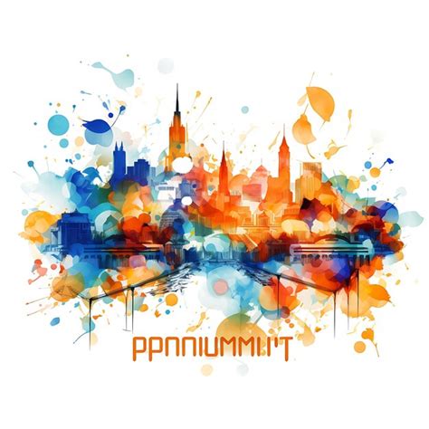 Premium Ai Image Landscape Of Phnom Penh Text With Bold And Angular