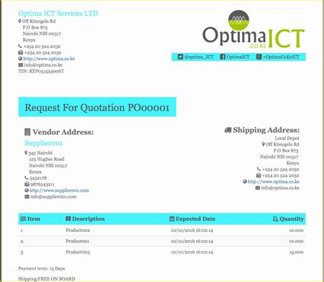 Rfq Template Excel