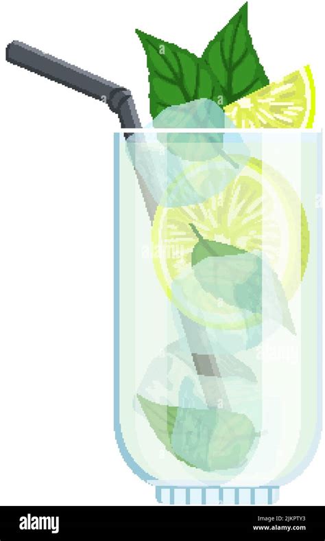 Mojito Cocktail Cartoon Vector Illustration Stock Vector Image And Art