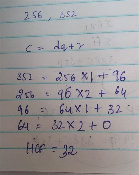 Find The Hcf By Euclids Division Algorithm 256352