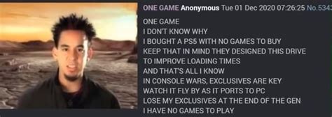 One Game Anonymous Tue 01 Dec 2020 No One Game I Dont Know Why I