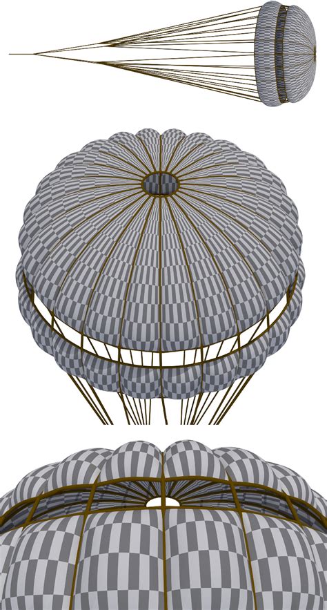 Parachute After The Inflation Membrane Fabric Mesh N Download Scientific Diagram