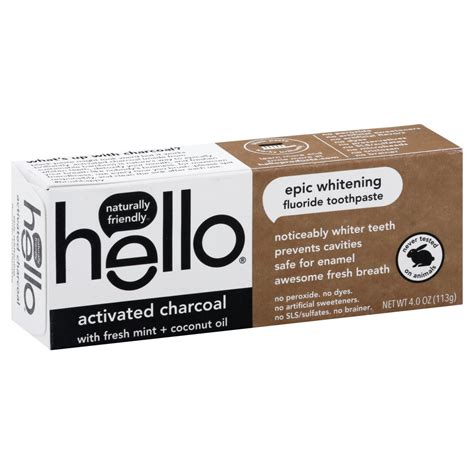 Hello Activated Charcoal With Fresh Mint Toothpaste Shop Toothpaste