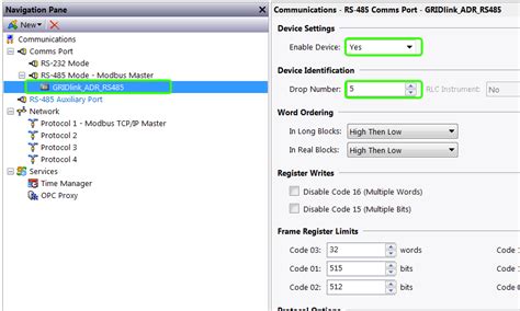 Modbus Rtu Connection To Gridlink Gridlink User Manual