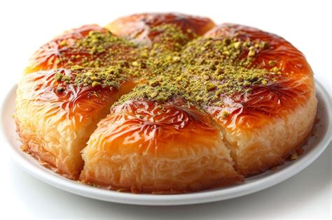 Premium Photo Turkish Dessert Kunefe Kunafa Kadayif With Pistachio