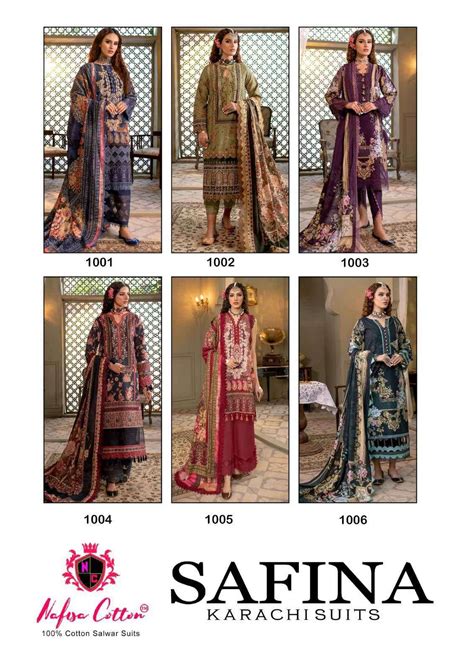 Nafisa Cotton Safina Karachi Suits Party Wear Style Pakistani Cotton