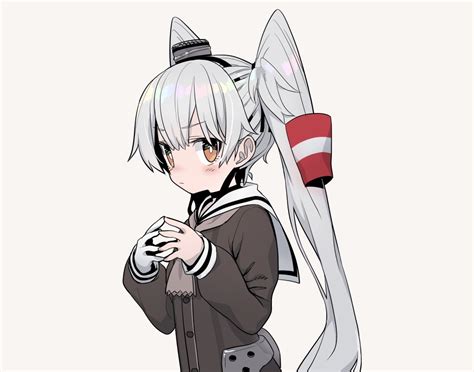 Aliasing Amatsukaze Kancolle Anthropomorphism Blush Brown Eyes Gray