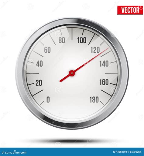 Classic Round Scale Speedometer Vector Stock Vector Illustration Of Automotive Metalic 43582608