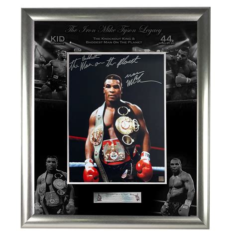Mike Tyson Signed Large Photo Display Baddest Man On The Planet