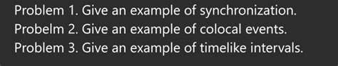 Solved Problem 1 Give An Example Of Synchronization