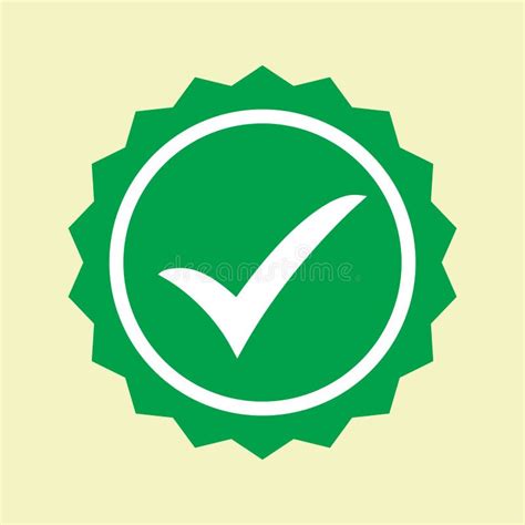 Quality Guarantee Icon Check Mark In Seal Icon Stock Vector