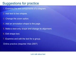 Visio ù Let S Talk About Text PPT