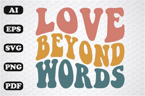 Love Beyond Words Wavy Svg Graphic By Sujon1638 · Creative Fabrica