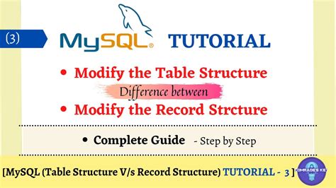MySQL Tutorial 3 MySQL Table Structure V S MySQL Record Structure