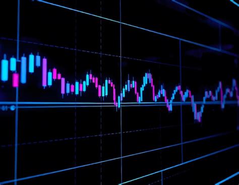 Abstract Backdrop With Stock Market Growthdown Digital Financial Chart Graphs And Indicators