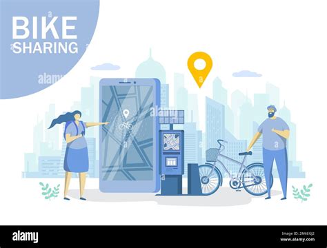 Bike Sharing Vector Flat Style Design Illustration Stock Vector Image