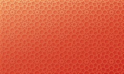 아랍어 패턴 배경입니다 이슬람 붉은 장식 기하학적 3d 모양입니다 질감 아라비아 전통 모티프 벡터 일러스트 레이 션 프리미엄 벡터