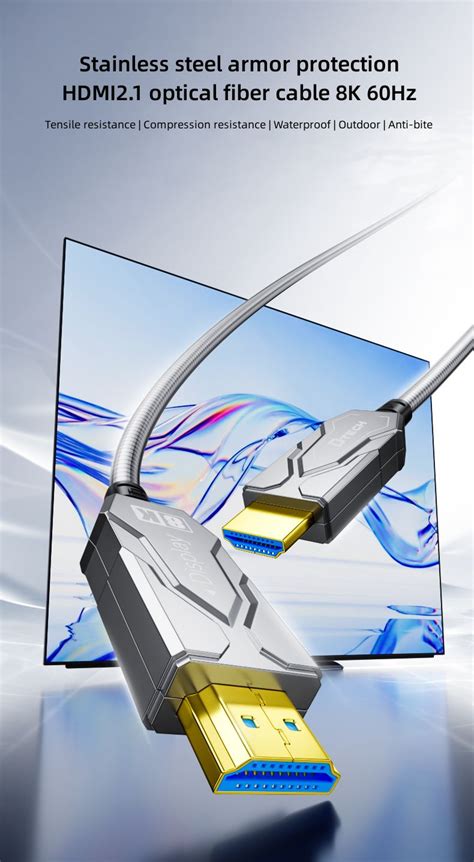 Cable De Fibra óptica Con Armadura Hdmi De 8k
