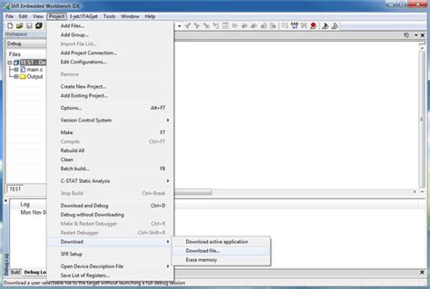iar embedded workbench flashing hex file lsatt