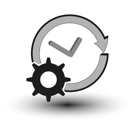 Premium Vector Clock And Gear With Circular Arrow Concept Of Time