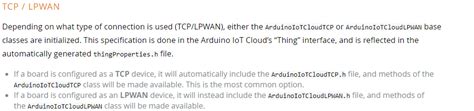 Libreria ArduinoIoTCloud connettività TCP o LPWAN Software