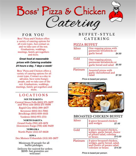 Bosscatering Pg1 Boss Pizza And Chicken