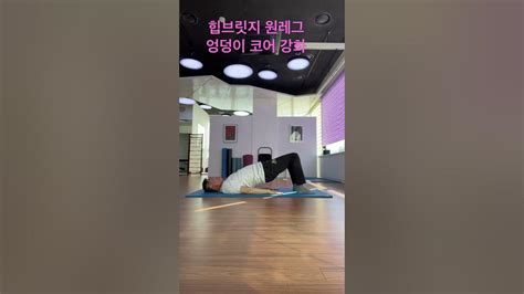 힙브릿지 원레그 닐링 엉덩이 코어 강화 Youtube