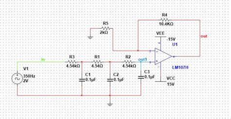 create an op amp based circuit that converts a 2 vpp 350 hz square wave