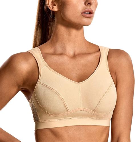 SYROKAN Women S High Impact Support Wirefree Bounce Control Plus Size