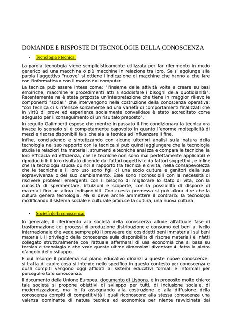 Tecnologie Della Conoscenza Apuntes De Didáctica General Docsity