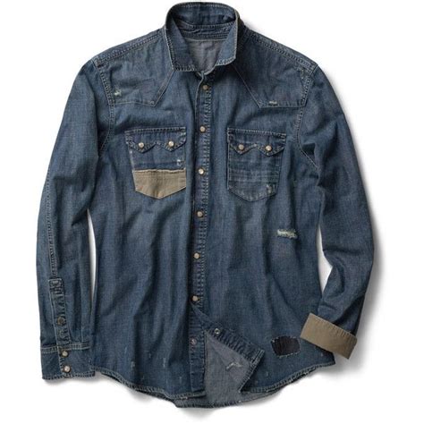 Mango Man Chest Pocket Denim Shirt Pocket Denim Shirt Shirts Denim