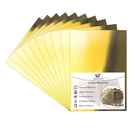 Buy Gold Mirror Card A4 Gold Card Metallic Mirror Board Thick 250gsm