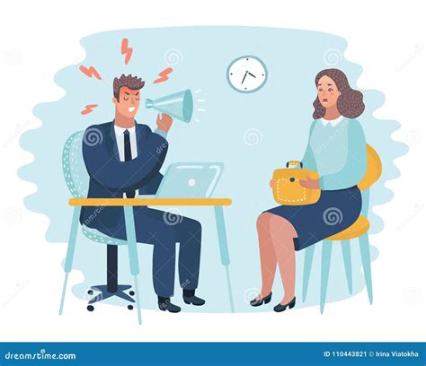 Ejemplo Enojado Del Vector Del Hombre De La Oficina Ilustración Del