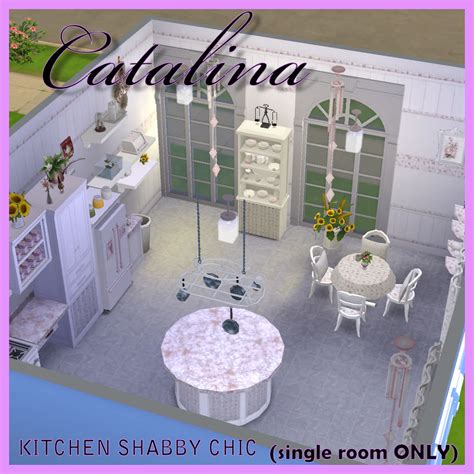 Gm Cocina Shabby Catalinaroom Kitchen Alone The Sims 4 Rooms Lots