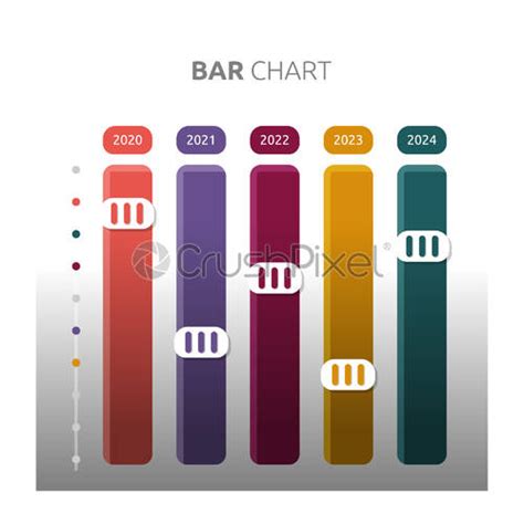 Bar Graphic Chart Statistic Data Infographic Template Stock Vector