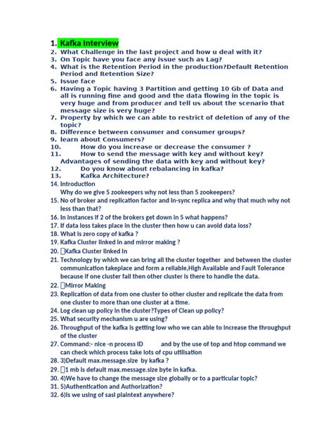 kafka interview pdf