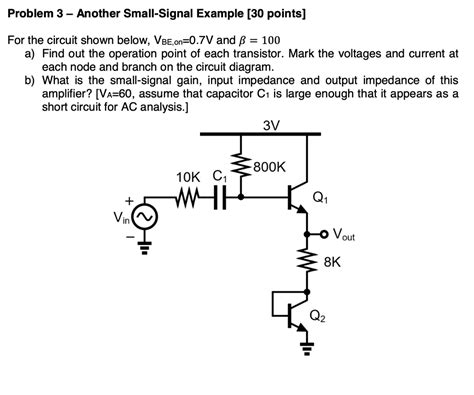 Solved Problem Another Small Signal Example Points Chegg