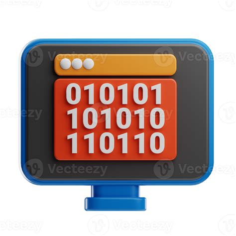 binary code technology illustration 3d 48040330 png